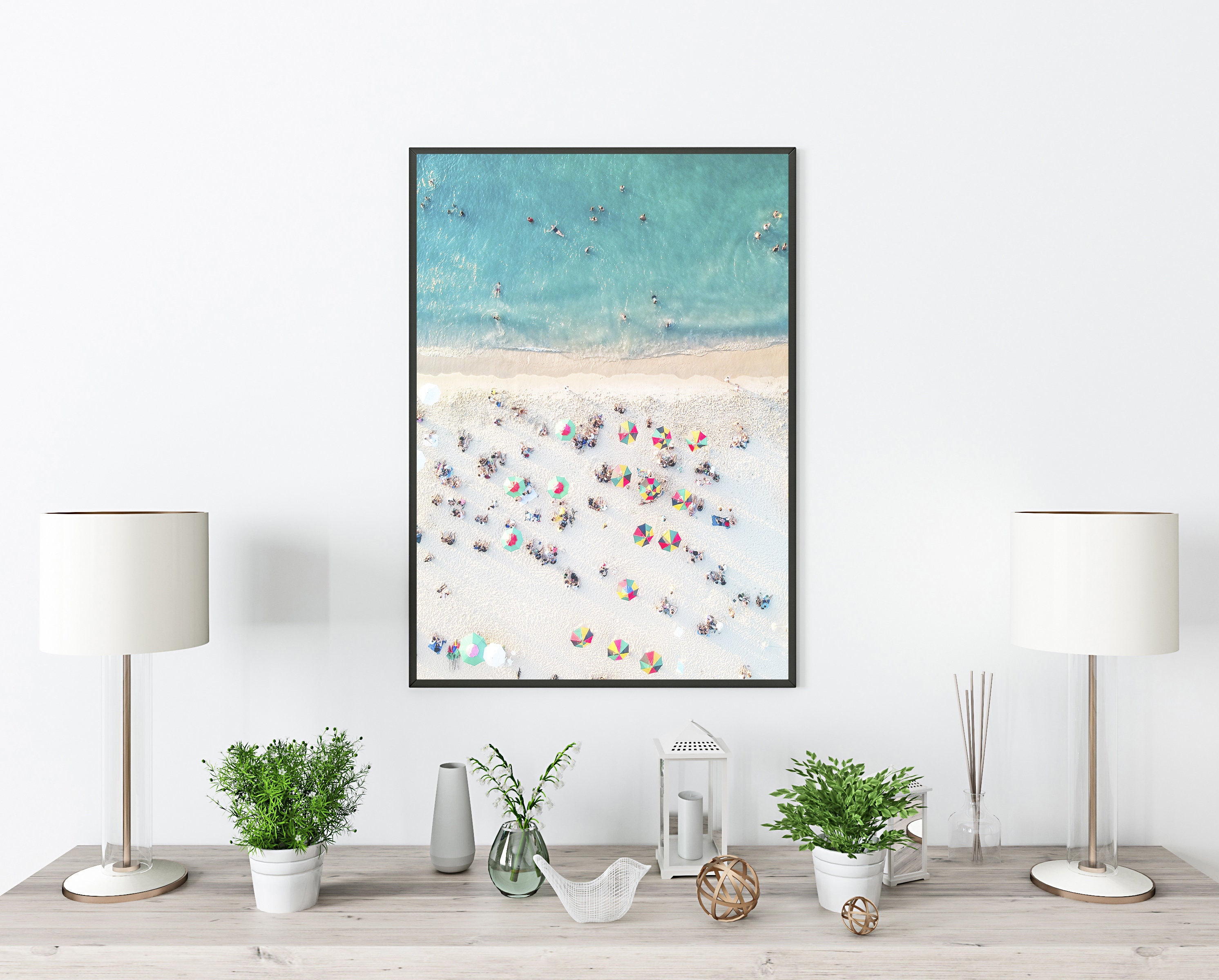 Set of 2 Coastal Beach Prints, Surf Print, Surf Wall Art, Aerial Wall ...