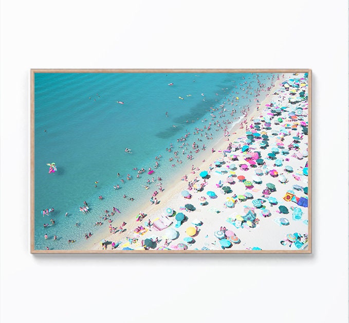 Tropical Beach Wall Art Aerial Beach Print Coastal Poster - Etsy