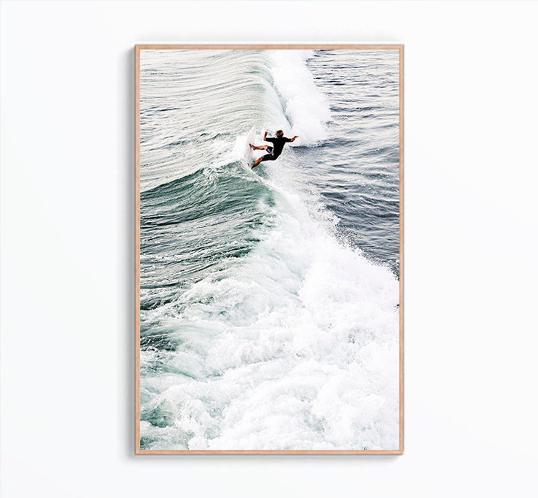 Surfing Printable Art, Surfers Poster, Aerial Photography, Aerial Surf ...
