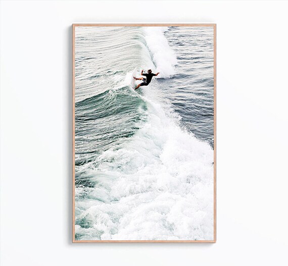 Surfing Printable Art Surfers Poster Aerial Photography | Etsy