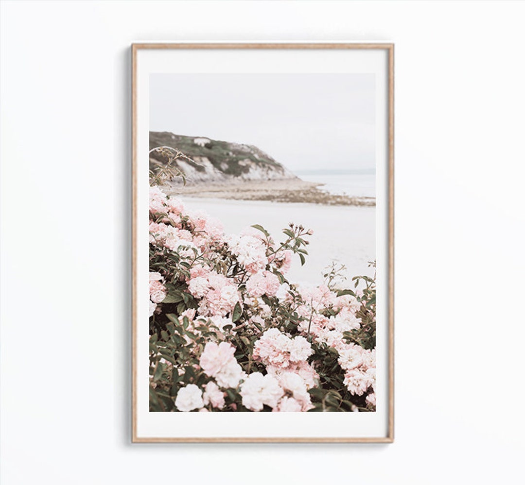 Coastal Flower Wall Art, Beach Flower Print, Beach Floral Decor, Beach ...