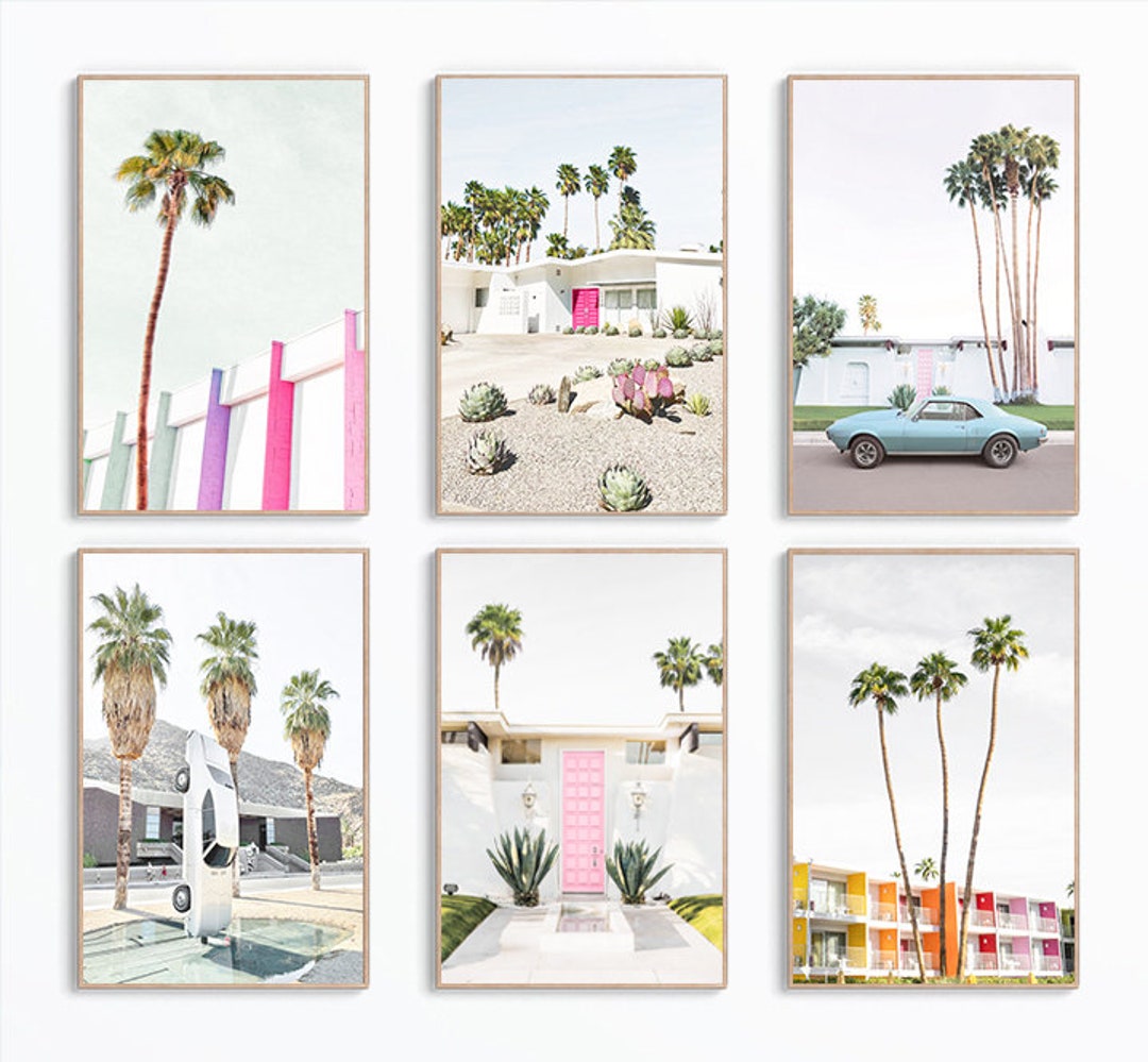 Set of 6 Palm Springs Prints Palm Springs Wall Art - Etsy