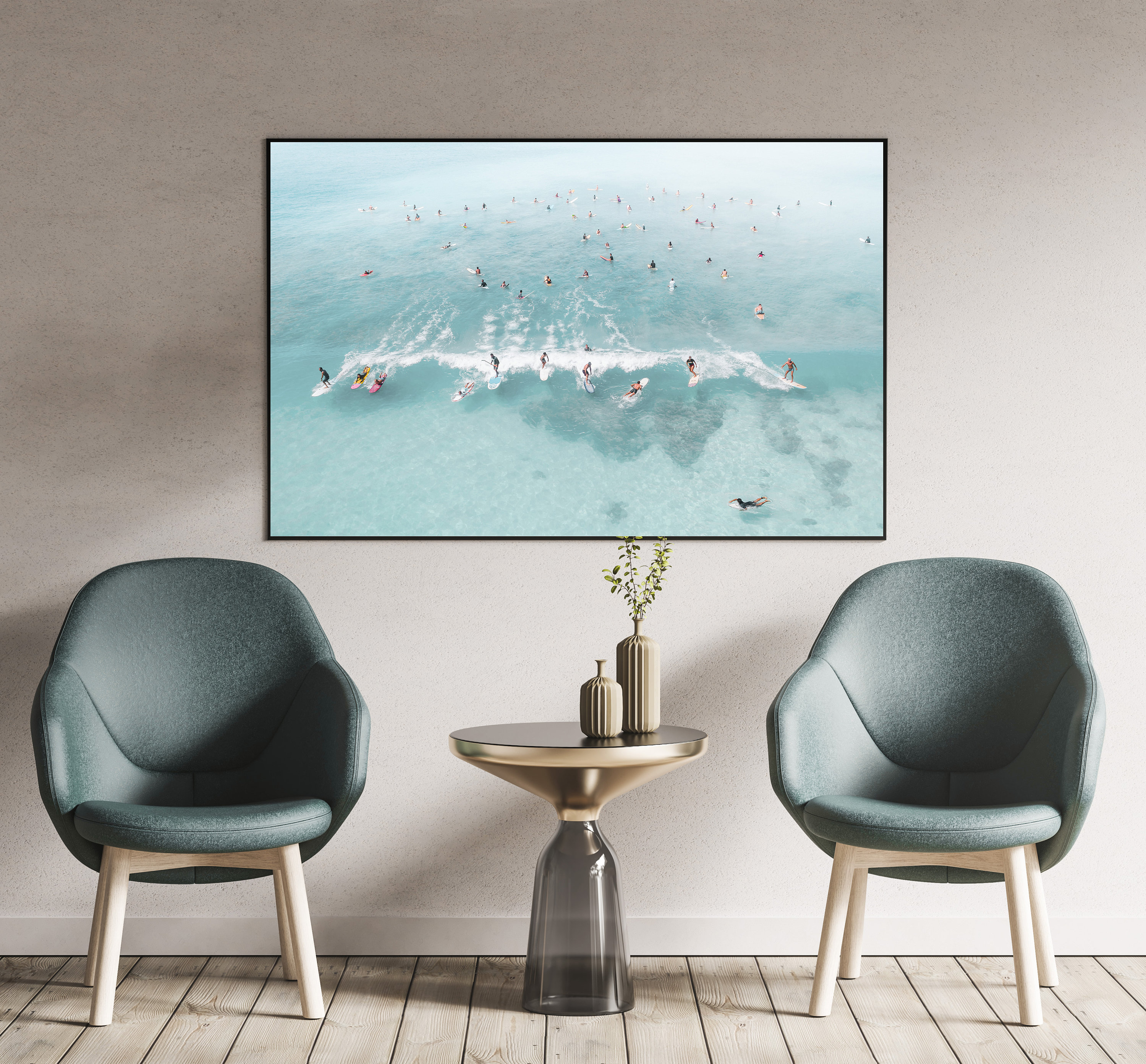 Aerial Surfing Printable Wall Art Aerial Photography Surfers - Etsy