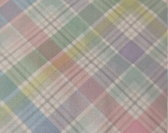 Pastel Plaid Fabric | Etsy