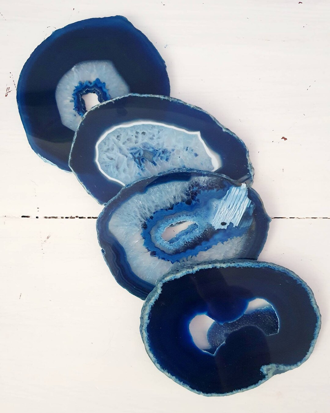 Blue Lagoon Agate Drinks Coasters Set of 4 - Etsy