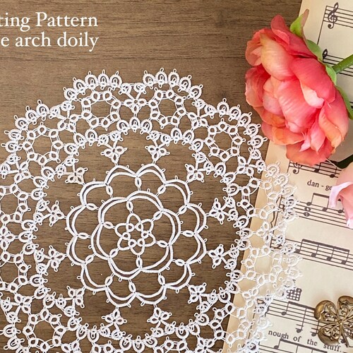 Tatting Pattern Rose Doily PDF File Downlode | Etsy