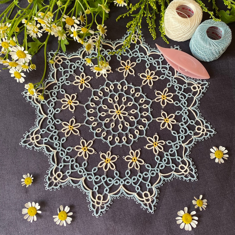 Tatting Lace Pattern Daisy Doilypdf File Downlode - Etsy