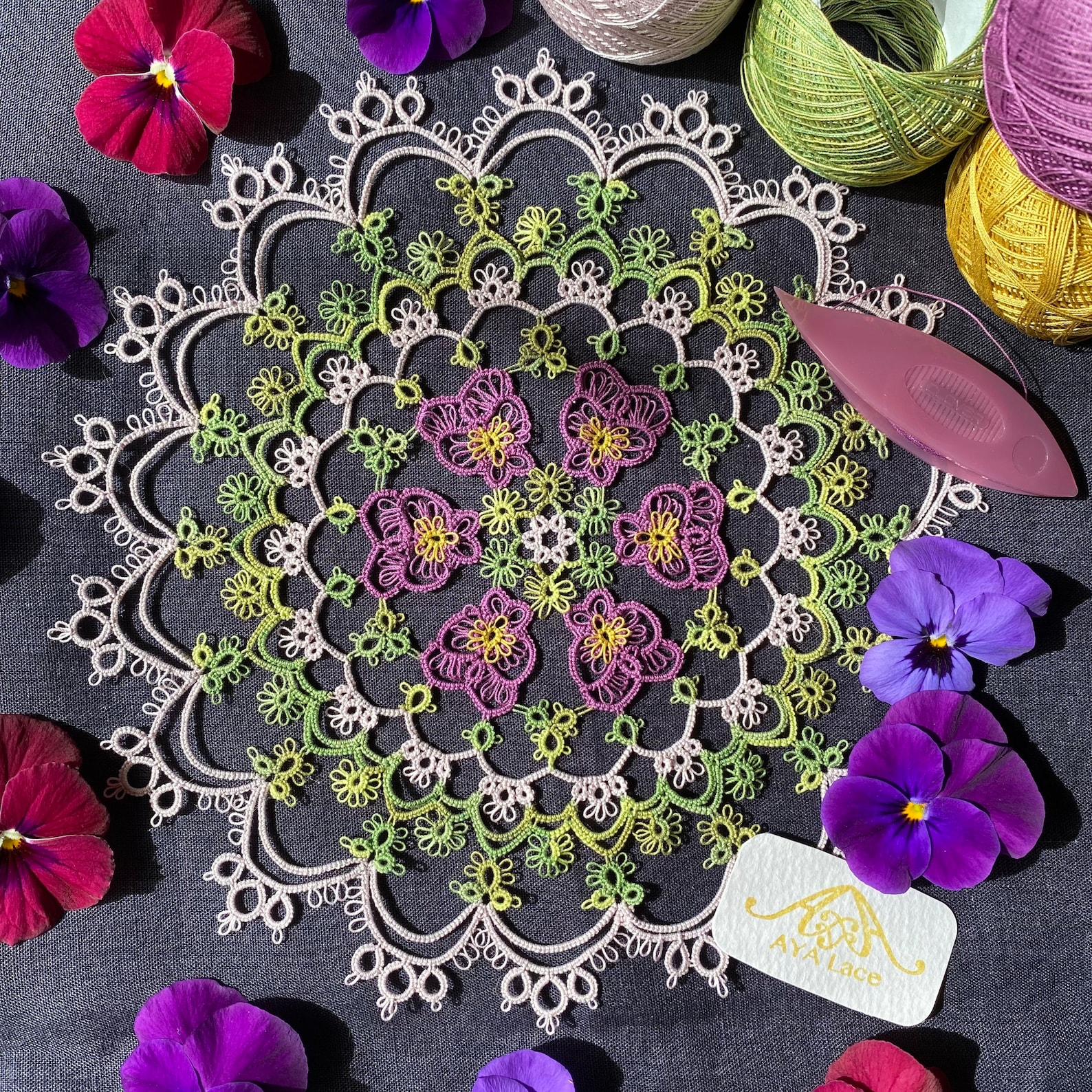 Tatting Lace Pattern Viola Doily[pdf File Downlode] - Etsy