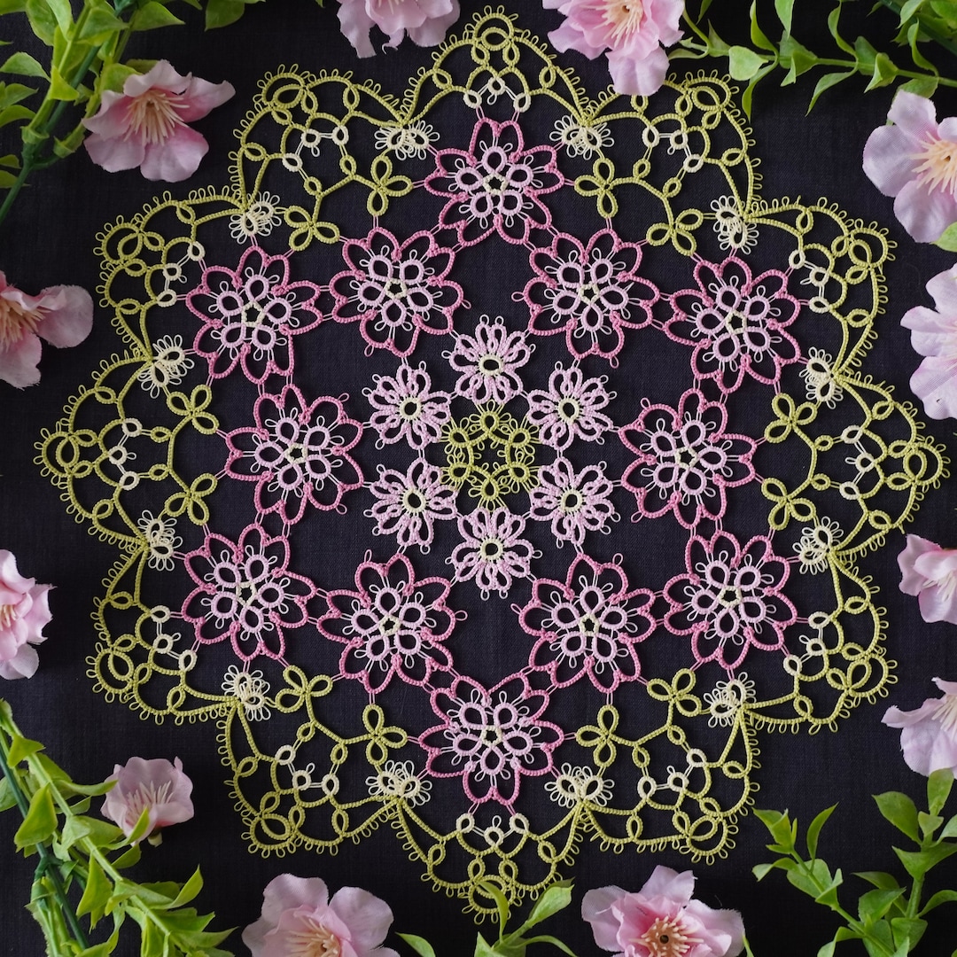 Tatting Lace Pattern Sakura Full Blooming Doily[pdf File Downlode] - Etsy