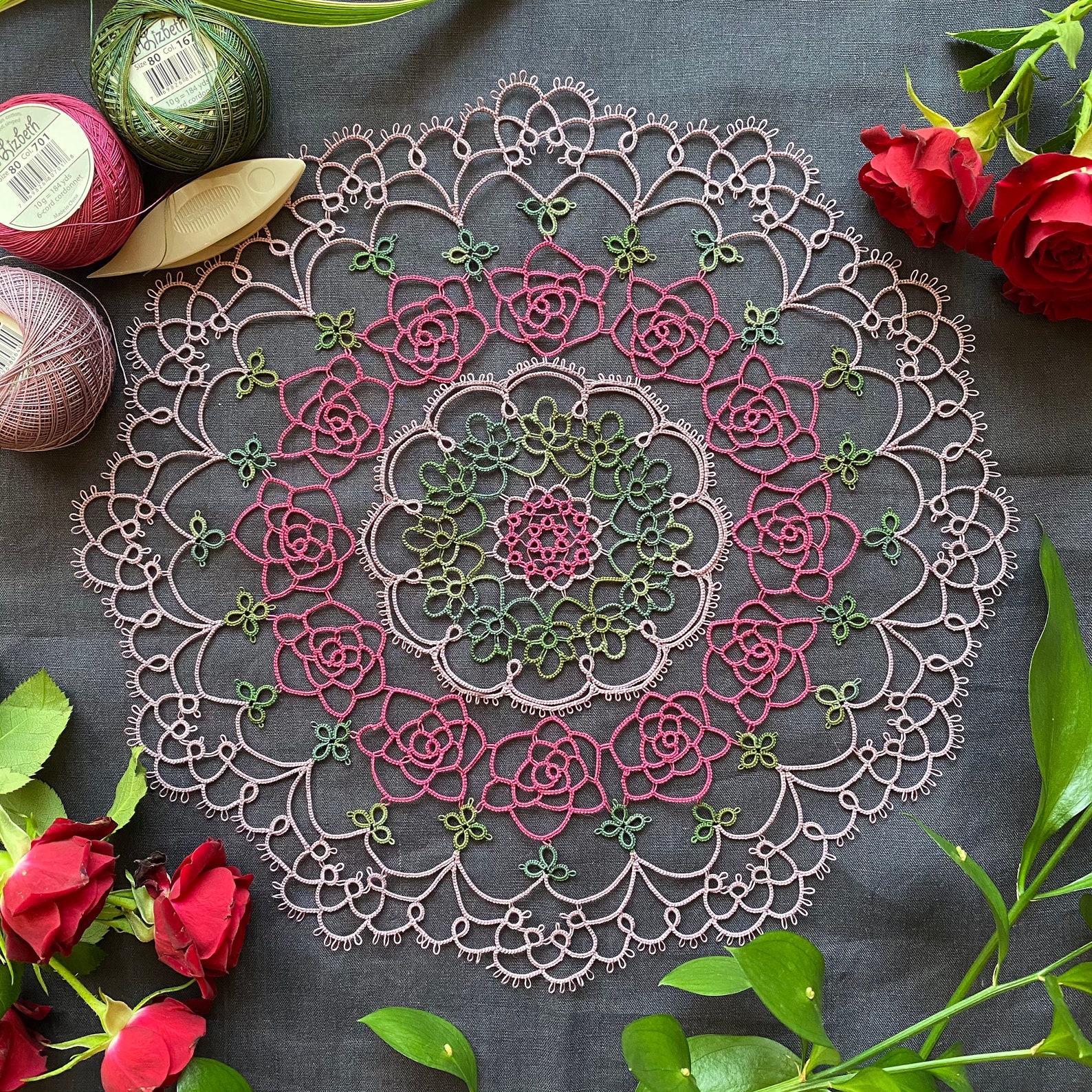 Tatting Pattern Rose Doily [PDF File Downlode] - Etsy