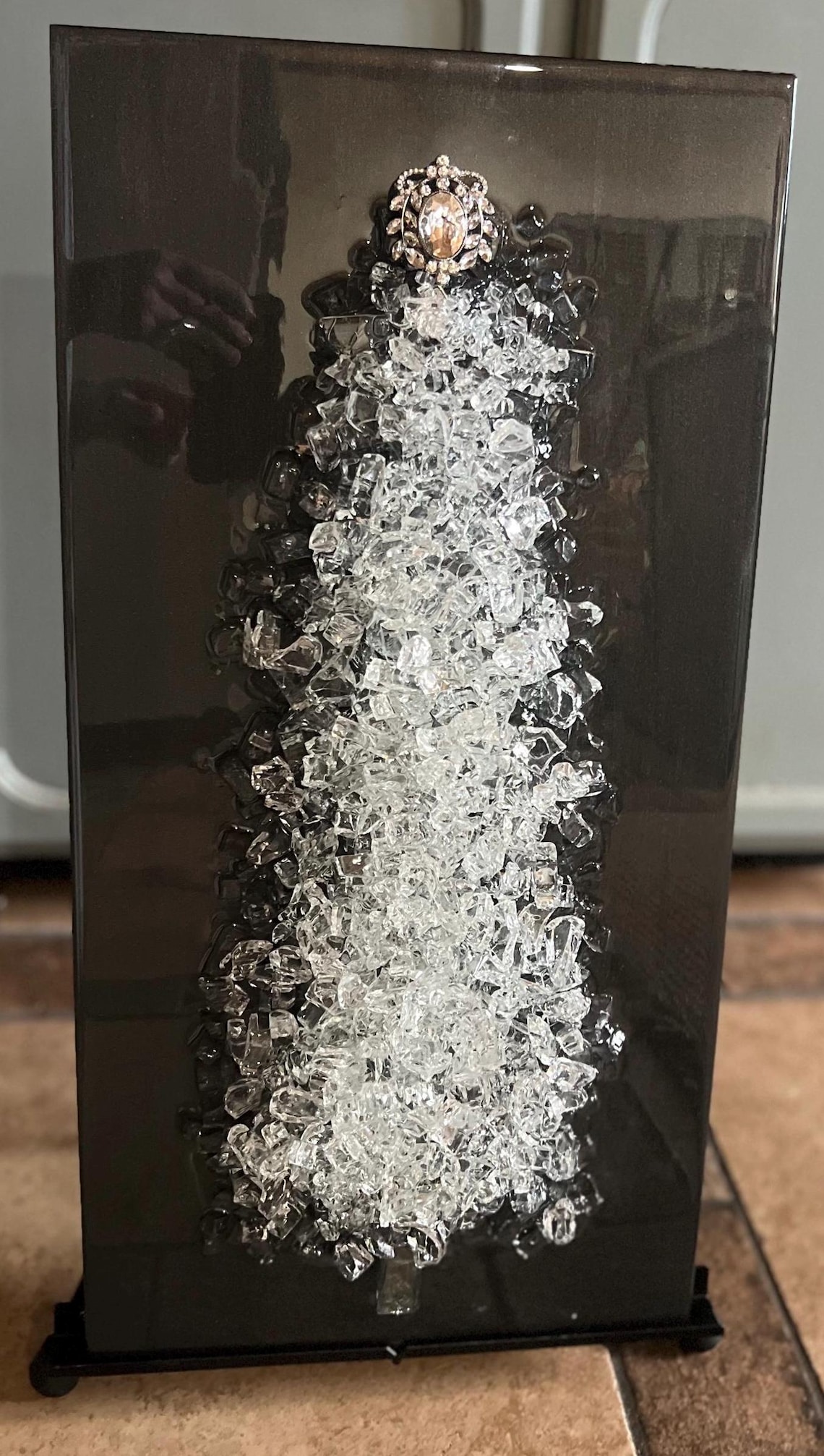 Glass and Resin Tree Black Classy Glass and Resin Christmas Tree - Etsy