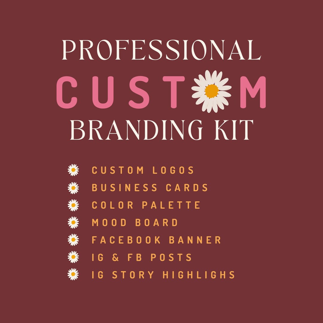 Custom Branding Kit| Business Logo| Small Business Branding| Business ...