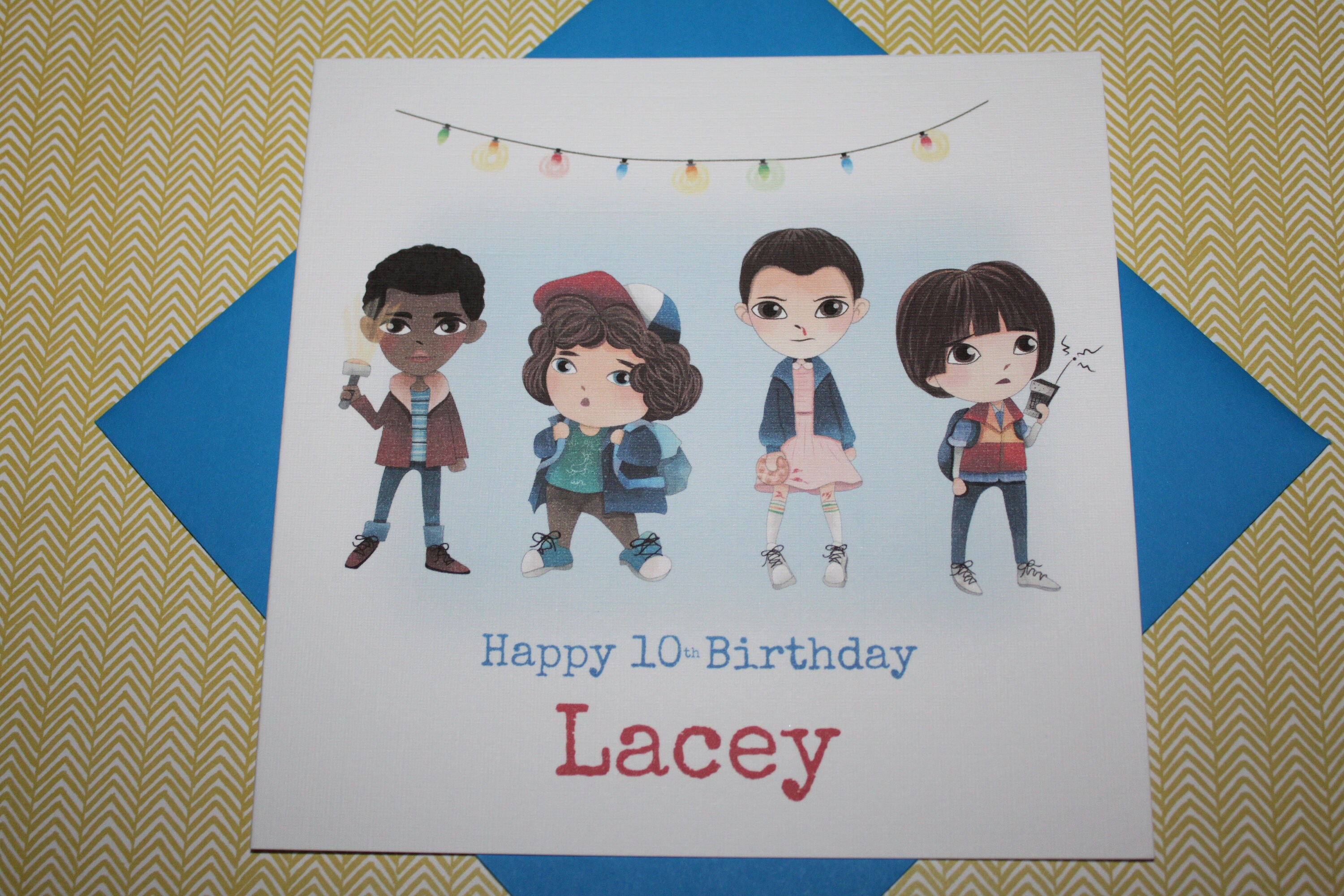 Handmade Personalised Stranger Things Birthday Card Any Age | Etsy