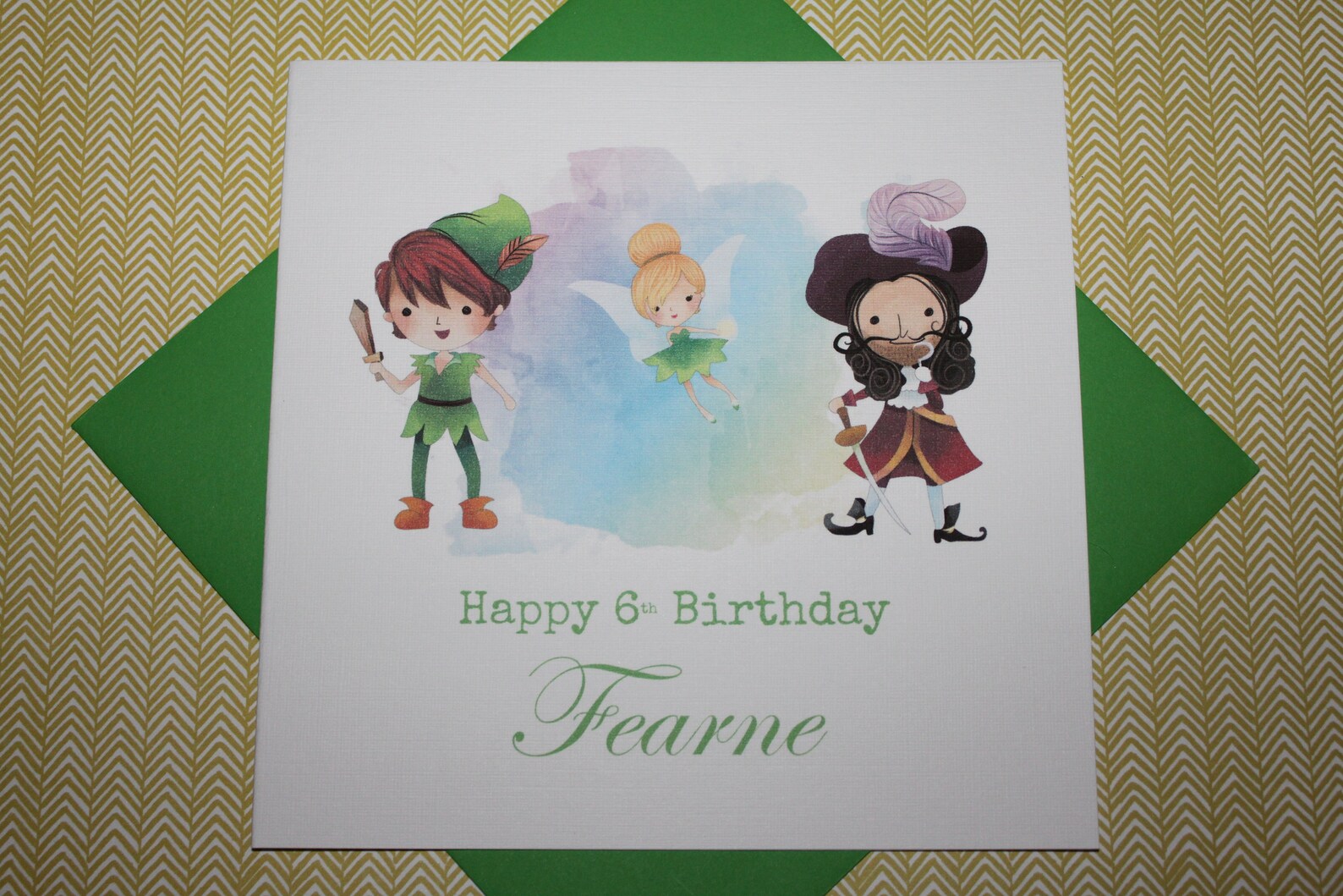 Handmade Personalised Peter Pan Birthday Card Any Age Daughter | Etsy