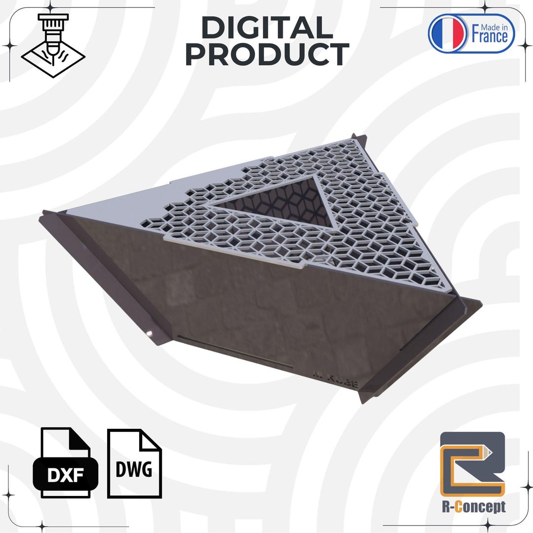 DXF/DWG Files for Fire Pit Design (80x80cm) – Laser Cutting Plan for ...