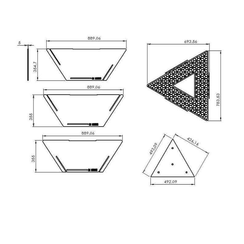 DXF/DWG Files for Fire Pit Design (80x80cm) – Laser Cutting Plan for ...