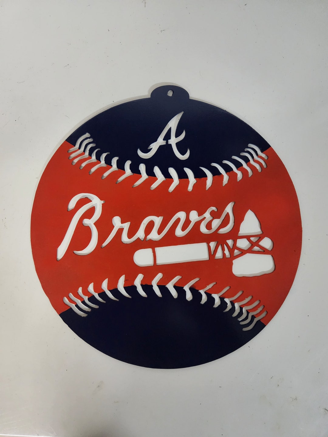 Atlanta Braves Baseball Metal Wall Art - Etsy