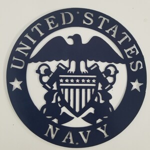 US Navy Logo Wall Art - Metal - Etsy