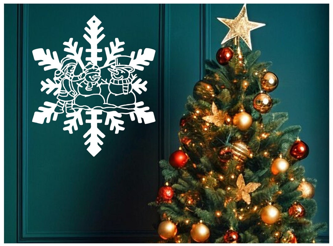 Snowman Snowflake Metal Wall Art Snowman4 - Etsy