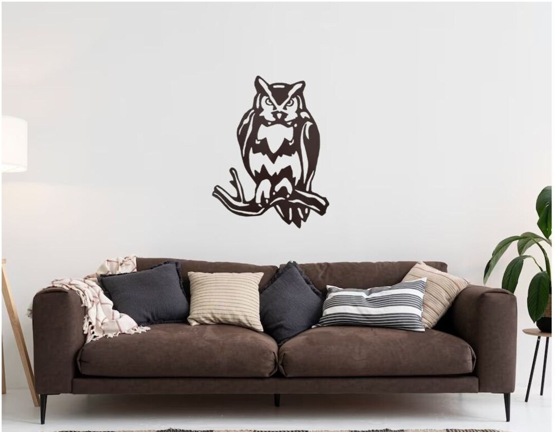 Owl Wall Art - Metal - Etsy