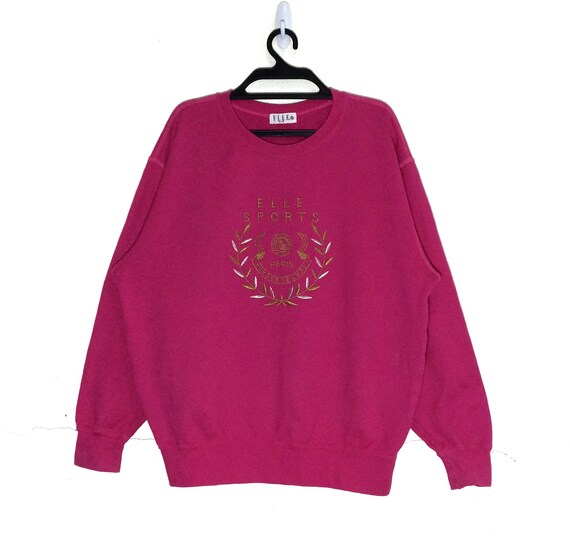 Rare!!! Vintage ELLE homme paris Big Logo Embroidery … - Gem