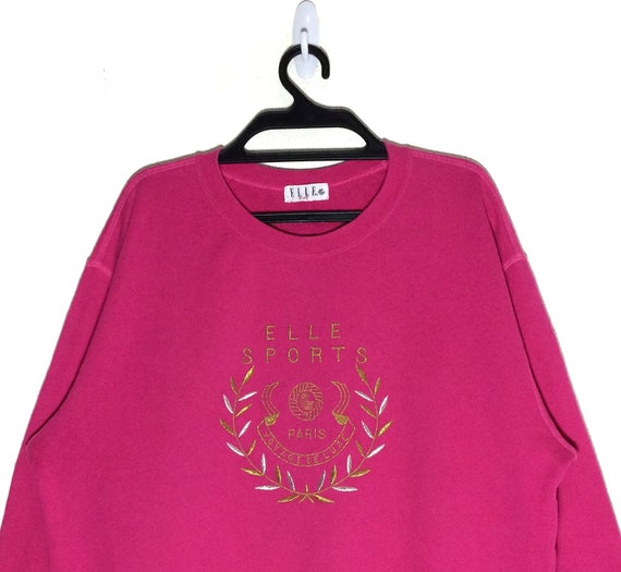 Rare!!! Vintage ELLE homme paris Big Logo Embroidery … - Gem