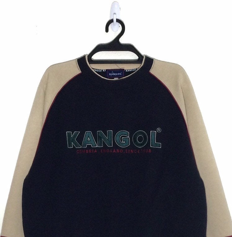 Rare Vintage KANGOL the United Kingdom Sweatshirt Big Logo Embroidered ...