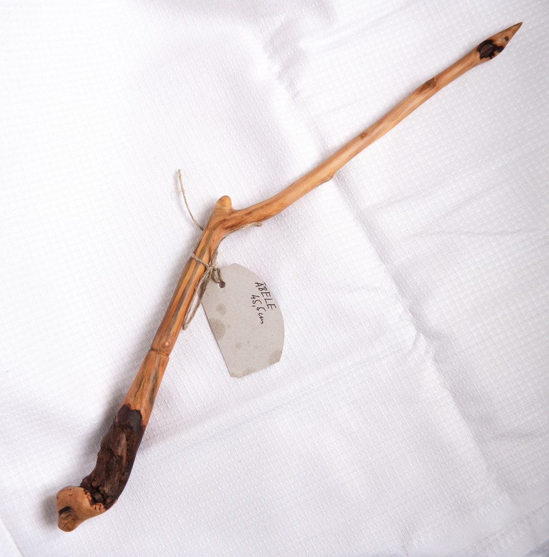 Apple Wand, Swirl Apple Wand, Energized Wood Wand, Carved Natural Apple ...