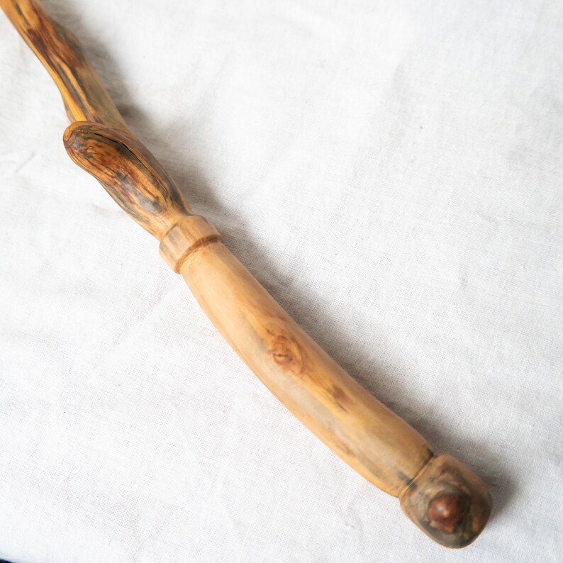 Apple wand Swirl apple wand Energized wood wand Carved | Etsy