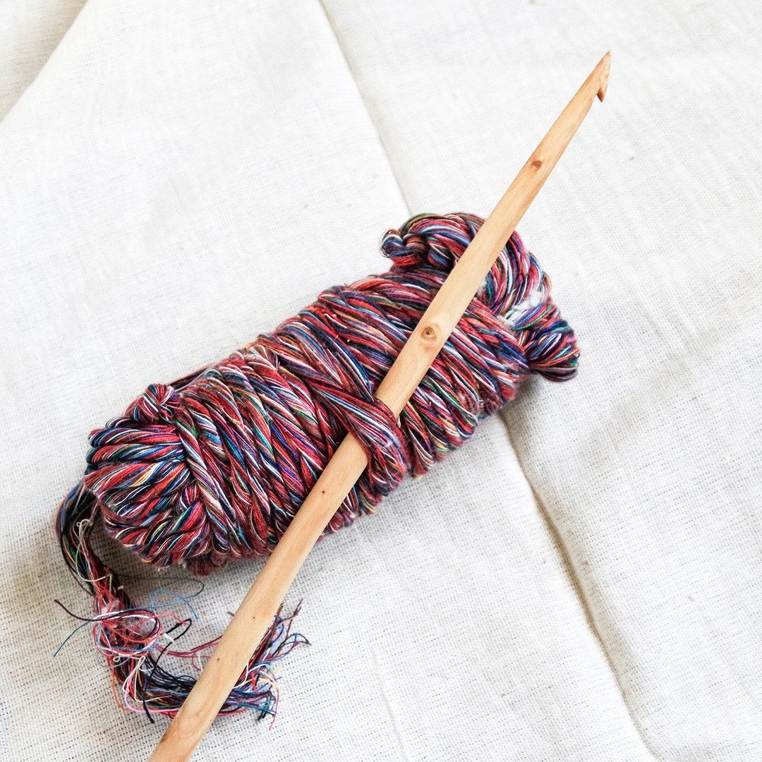 Wood Crochet Needle, Handmade Juniper Wooden Needle, Large Wooden ...