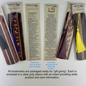 Handmade Exotic Wood Bookmark With Tassel: Book Club Gift - Etsy