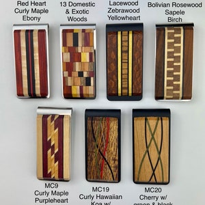 Wood Money Clip Designer Handcrafted From Exotic and Domestic Woods ...