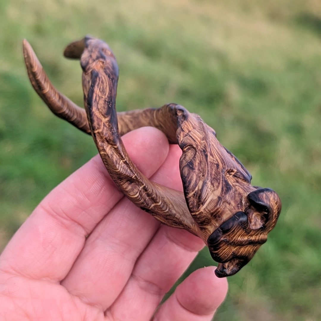 Wooden Helix Hair Fork Botanical Carving Leaf Spiral - Etsy