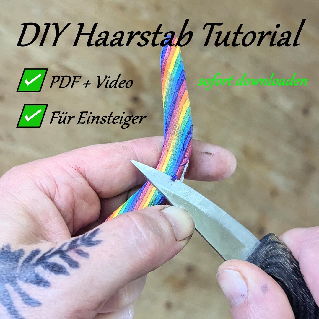 DIY Tutorial for Carving a Hair Stick From Wood in Jadedrache Design ...