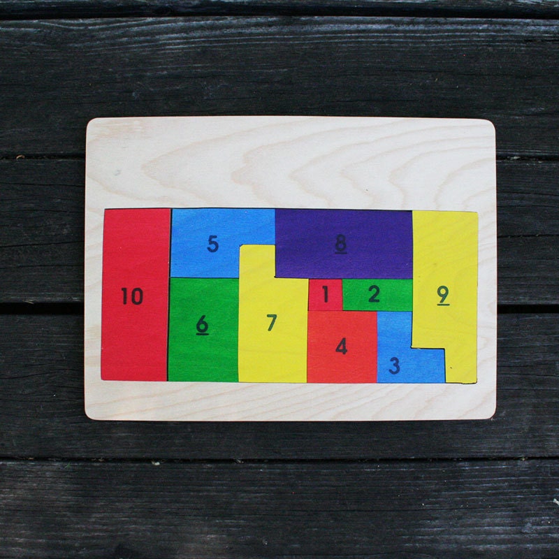 Arithmetic Wooden Puzzle, Math Wooden Puzzle, Handmade, Wooden Jigsaw ...