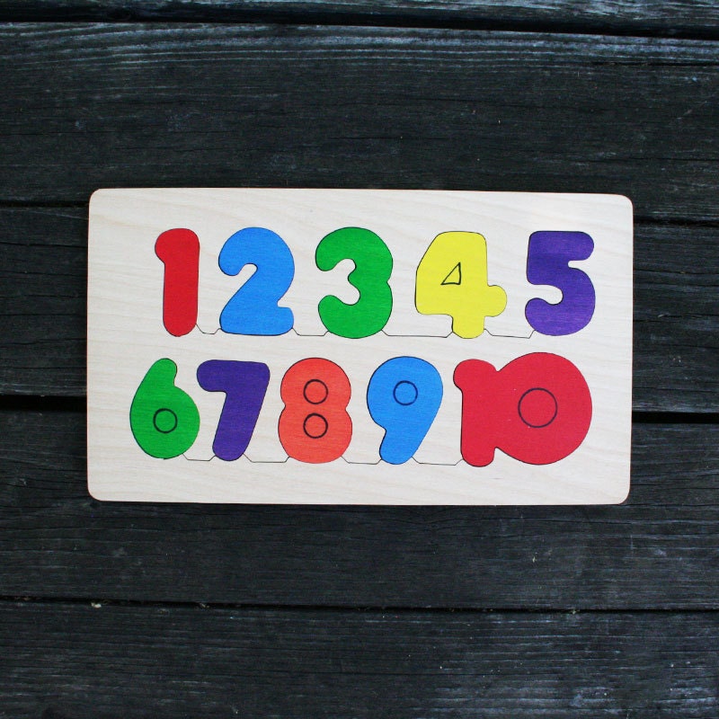 Numbers Wooden Puzzle, Handmade, Wooden Jigsaw Puzzles - Etsy