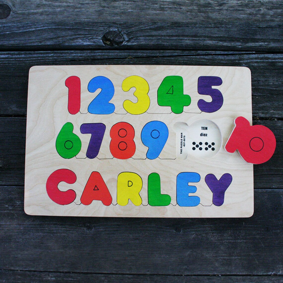 Name and Number Puzzles, Handmade, Wooden Name Jigsaw Puzzles - Etsy