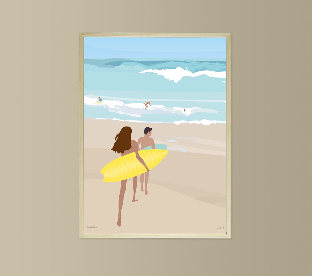 Combi Poster at the Beach of Didouch 3 Formats - Etsy