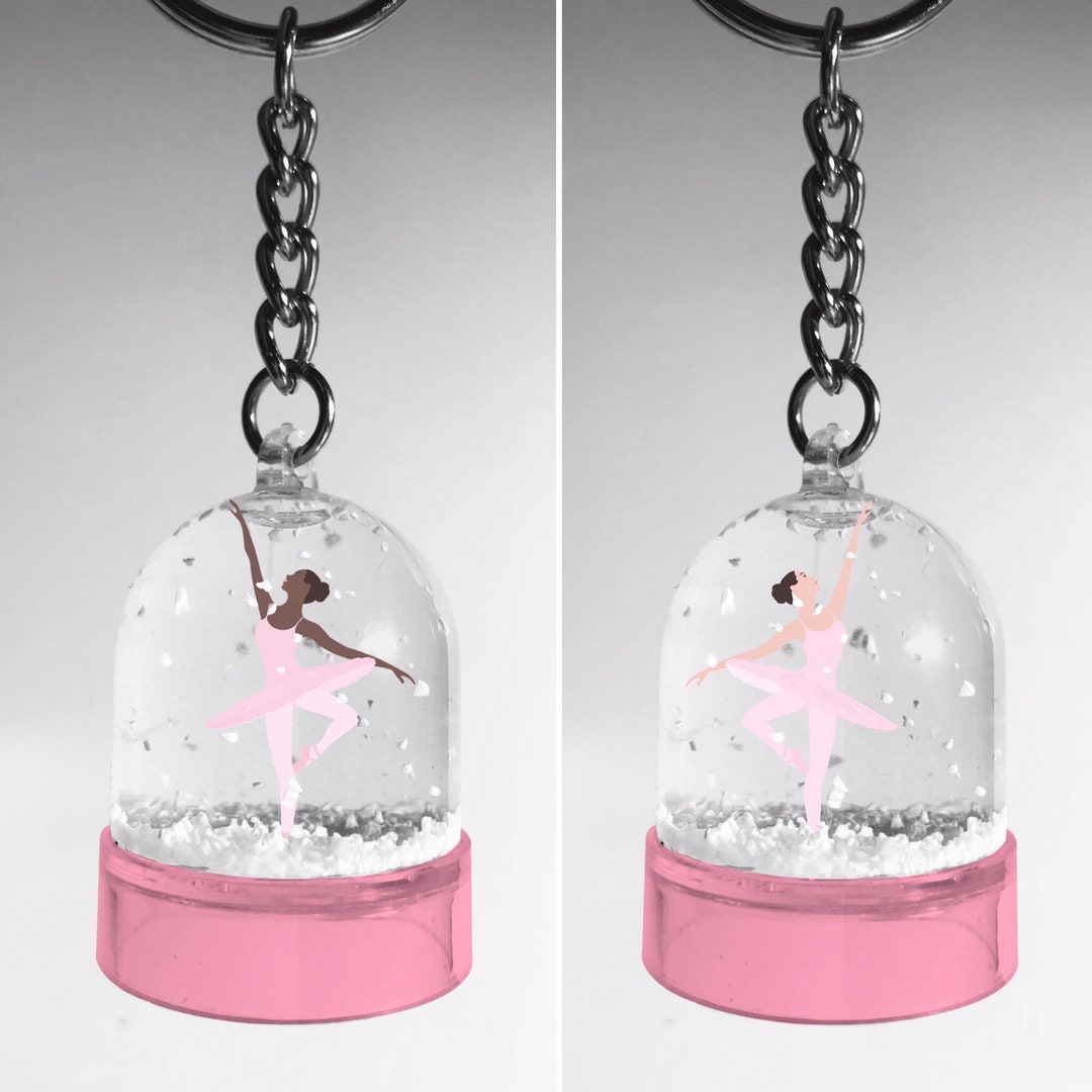 Snowball Keyring Ballerina - Etsy