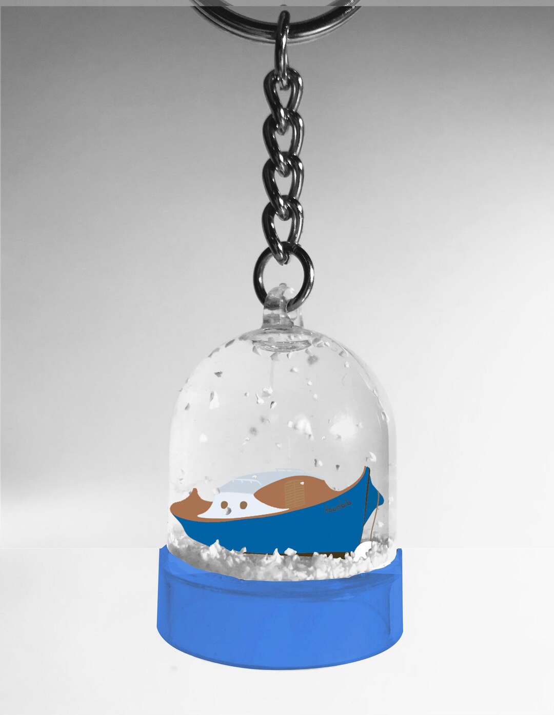 Double-sided Pinasse Snow Globe Key Ring by Didouch - Etsy