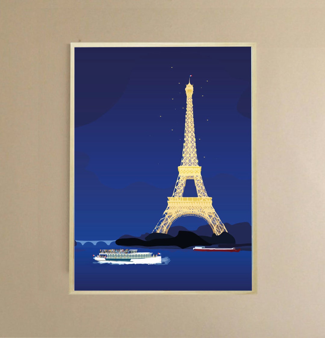 Paris by Night Poster by Didouch Paris Collection - Etsy