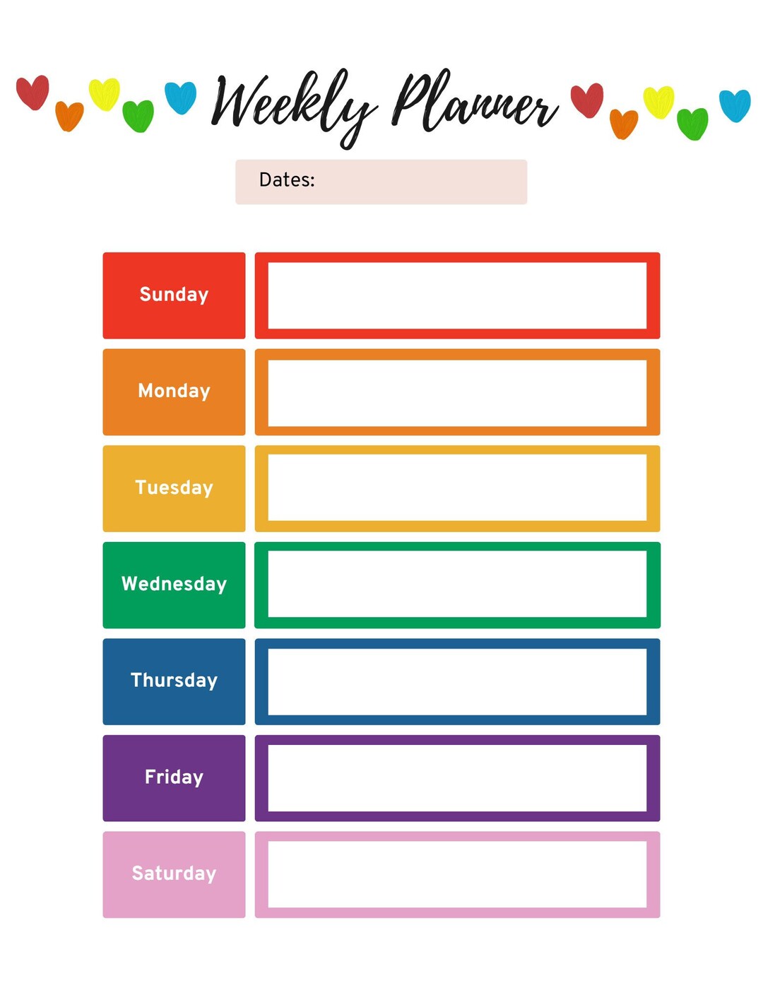 The Gay Weekly Planner - Pride Collection - Etsy