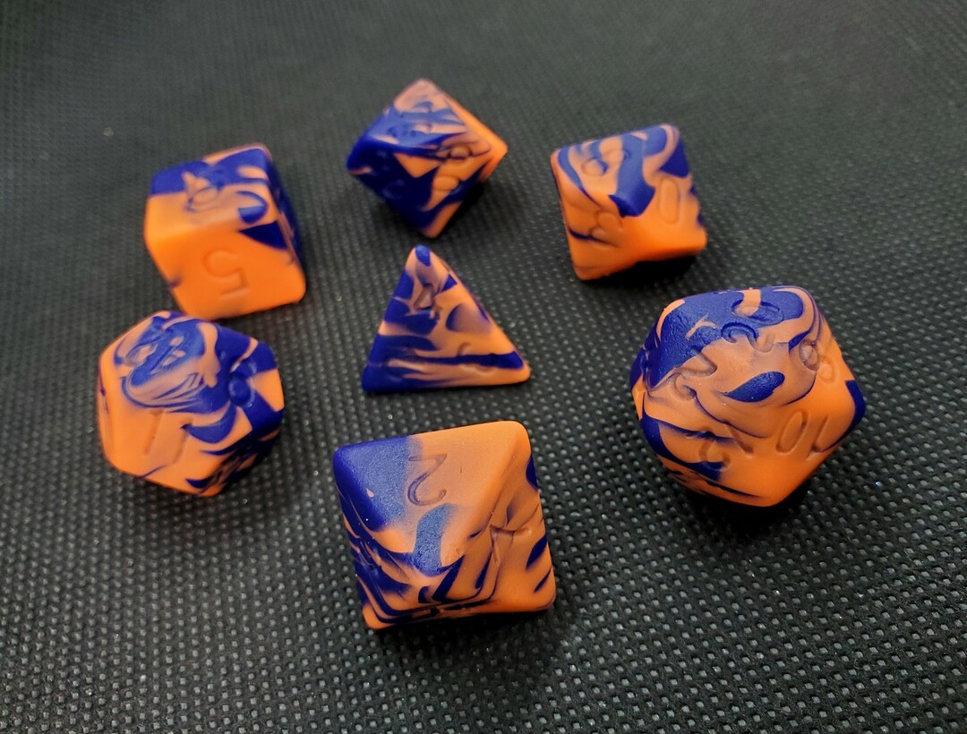 Squishy Dice Silicone 7pc. Dice Set complimentary - Etsy