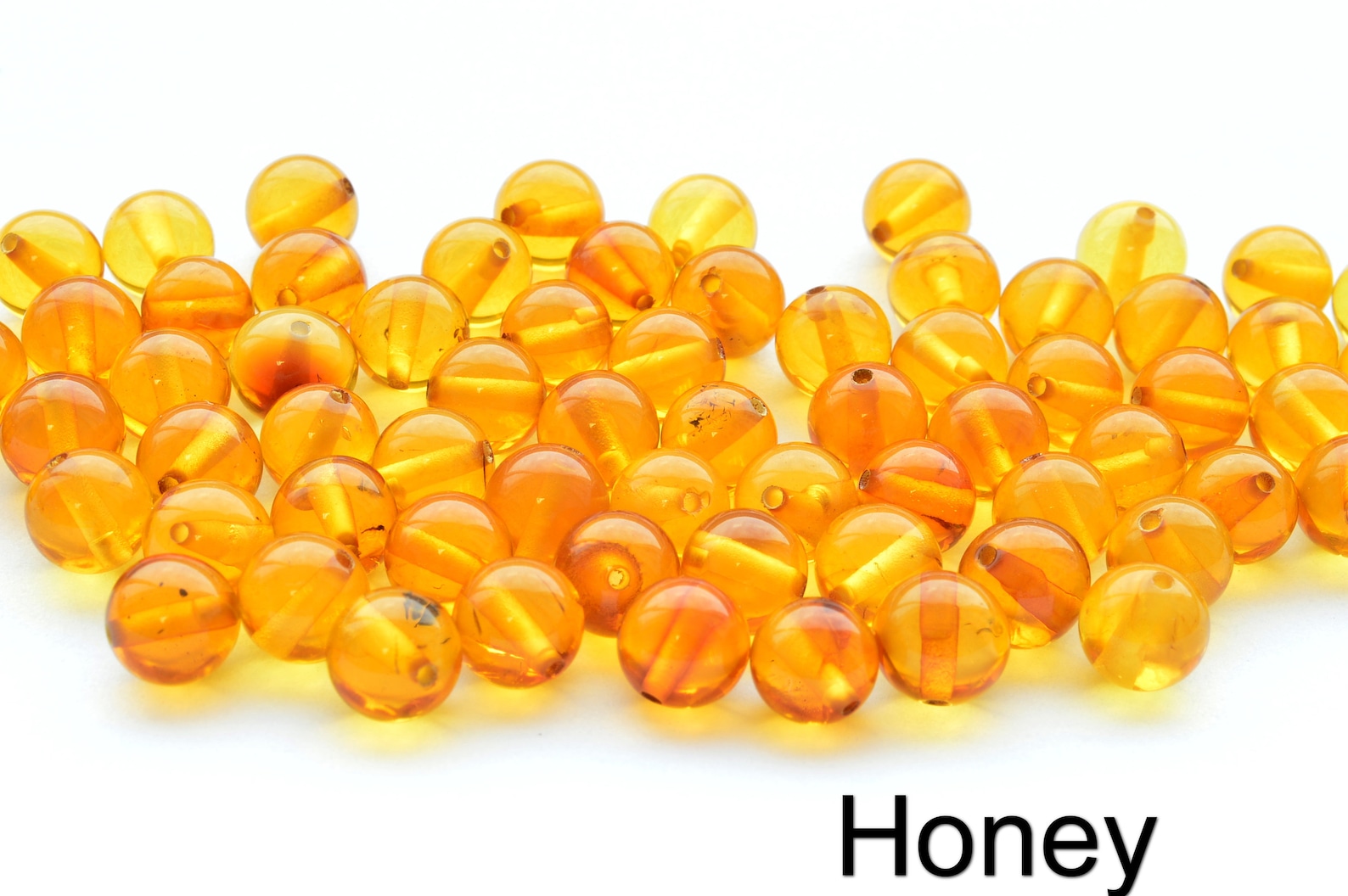 Loose Amber Round Beads. Natural Amber Beads Polished - Etsy