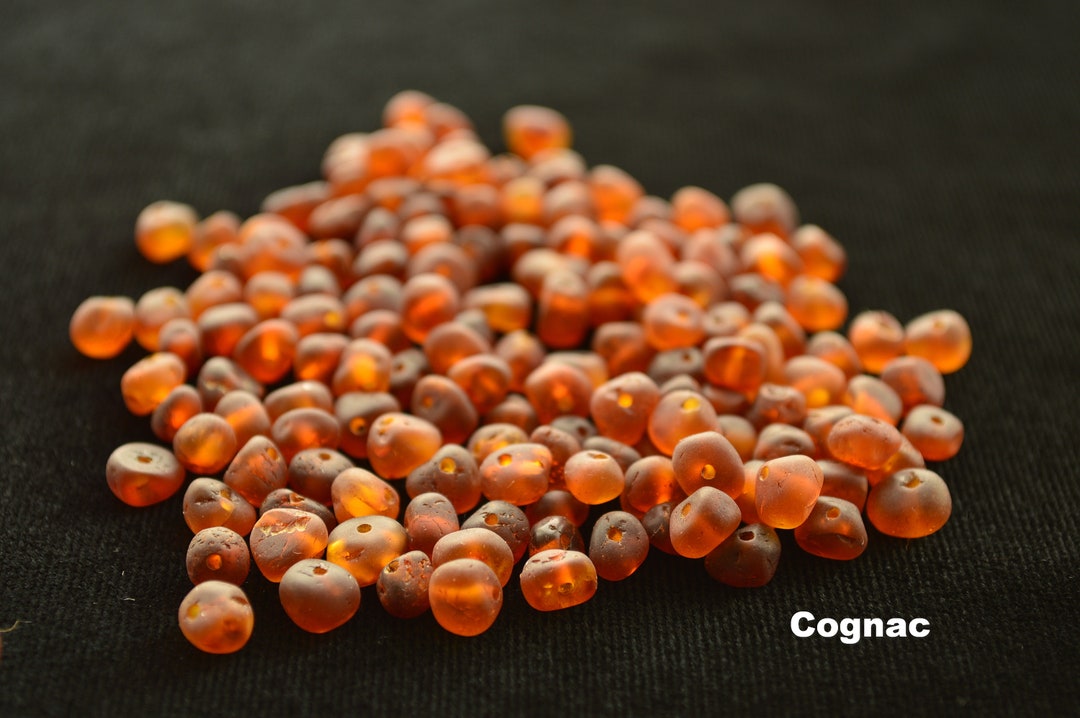 RAW Natural Baltic Amber Beads BAROQUE Style Unpolished Stone, 4-7 Mm ...
