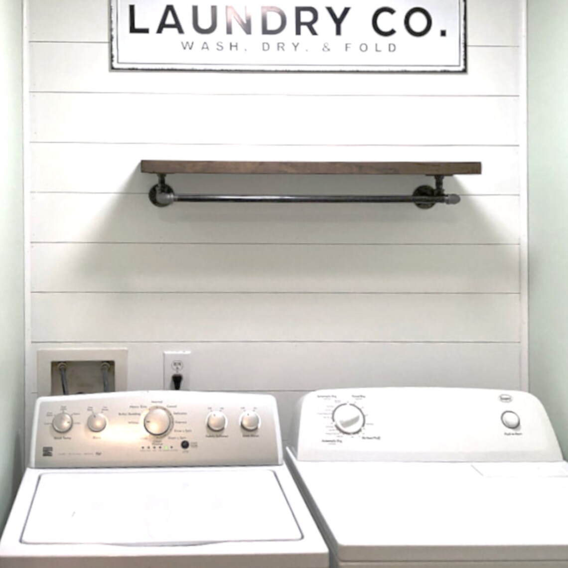 Laundry Floating Shelf & Towel Rack Modern Custom Floating - Etsy