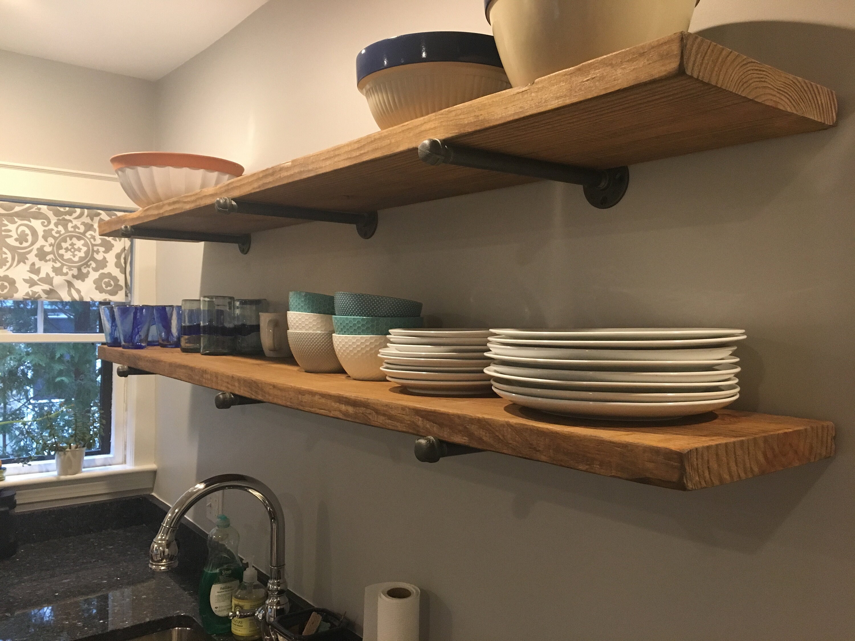 Long Rustic 11.25 Deep Kitchen Bar Shelf Farmhouse - Etsy