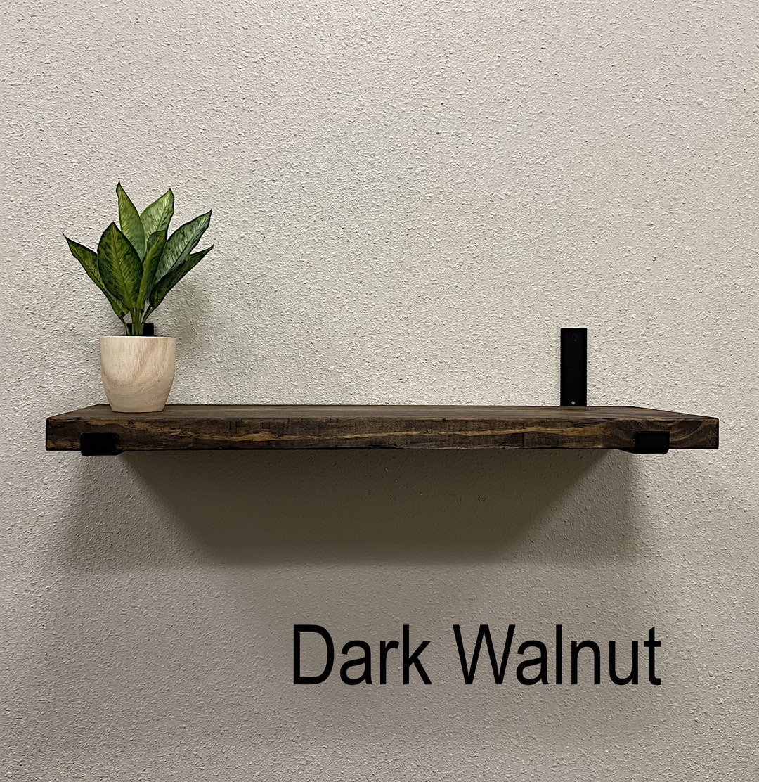 Floating Shelves, Custom Size Floating Shelves With J Shaped Brackets ...