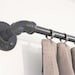 Industrial Pipe Window Curtain Rod, Rustic Gun Metal Gray Modern ...