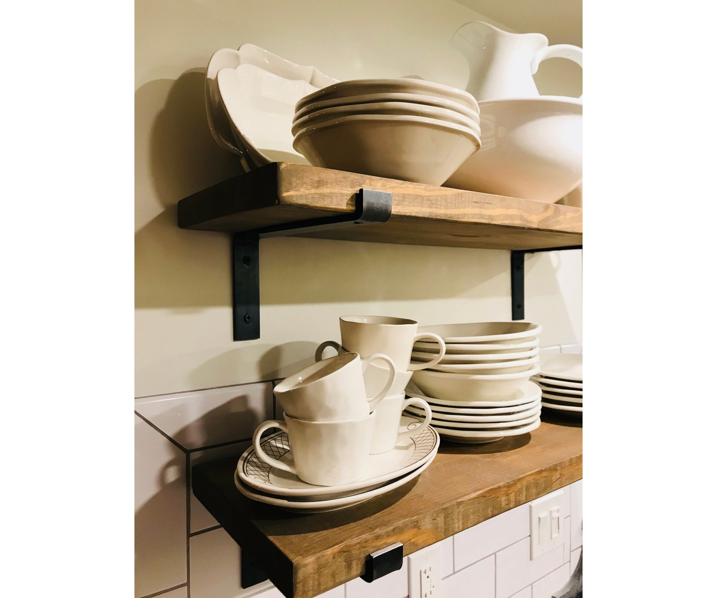 Modern Floating Shelf L Shaped Bracket Rustic Wood Shelf - Etsy